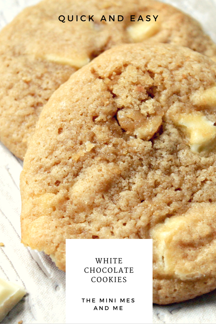 Chewy White Chocolate Cookies {Creative Summer 5} | The Mini Mes and Me