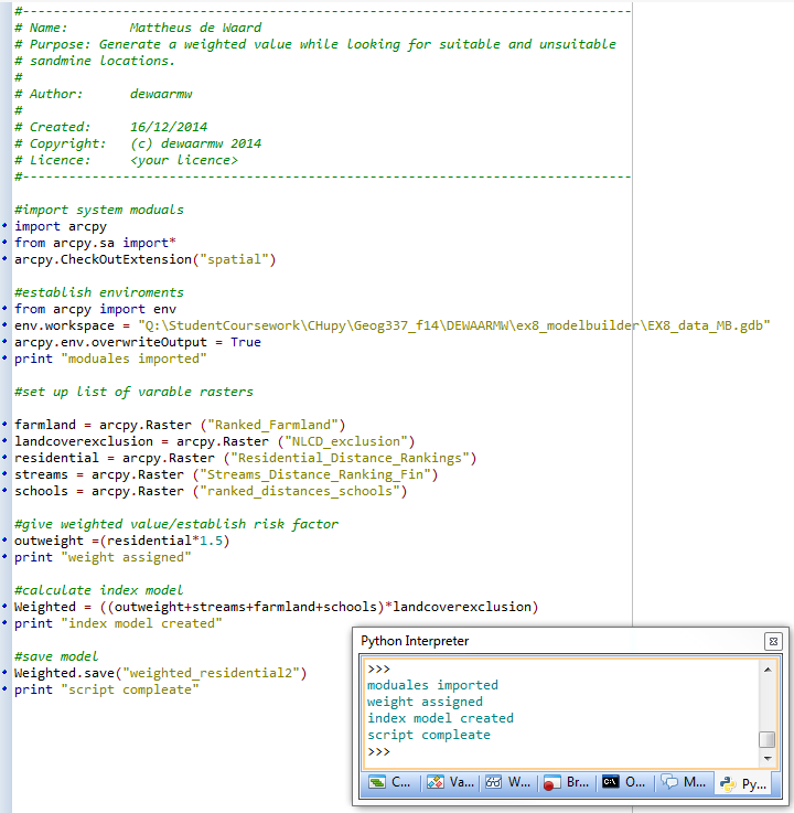 Geography 337: GIS II