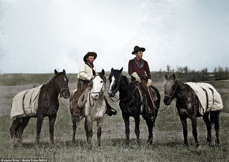 Old West in Color: Colorized Pictures of Cowboys From the Late 19th to ...