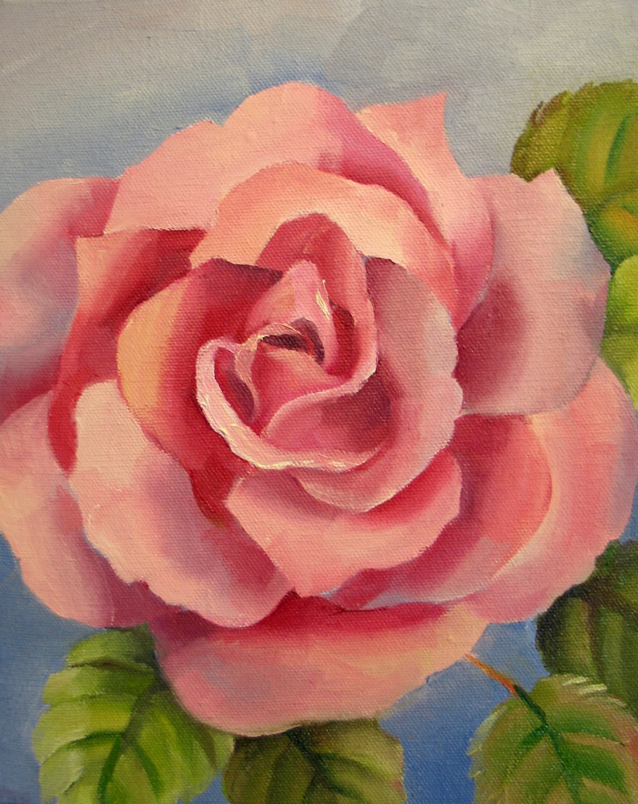 Nel's Everyday Painting: Pink Rose - SOLD