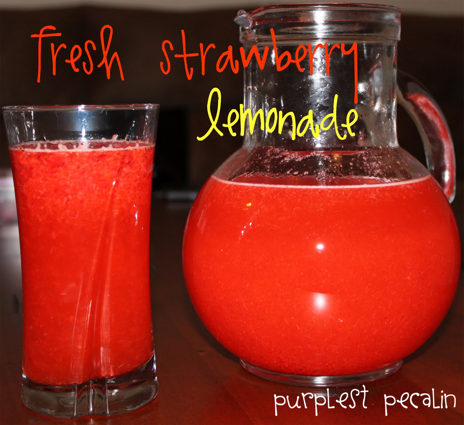 Purplest Pecalin: Fresh Strawberry Lemonade