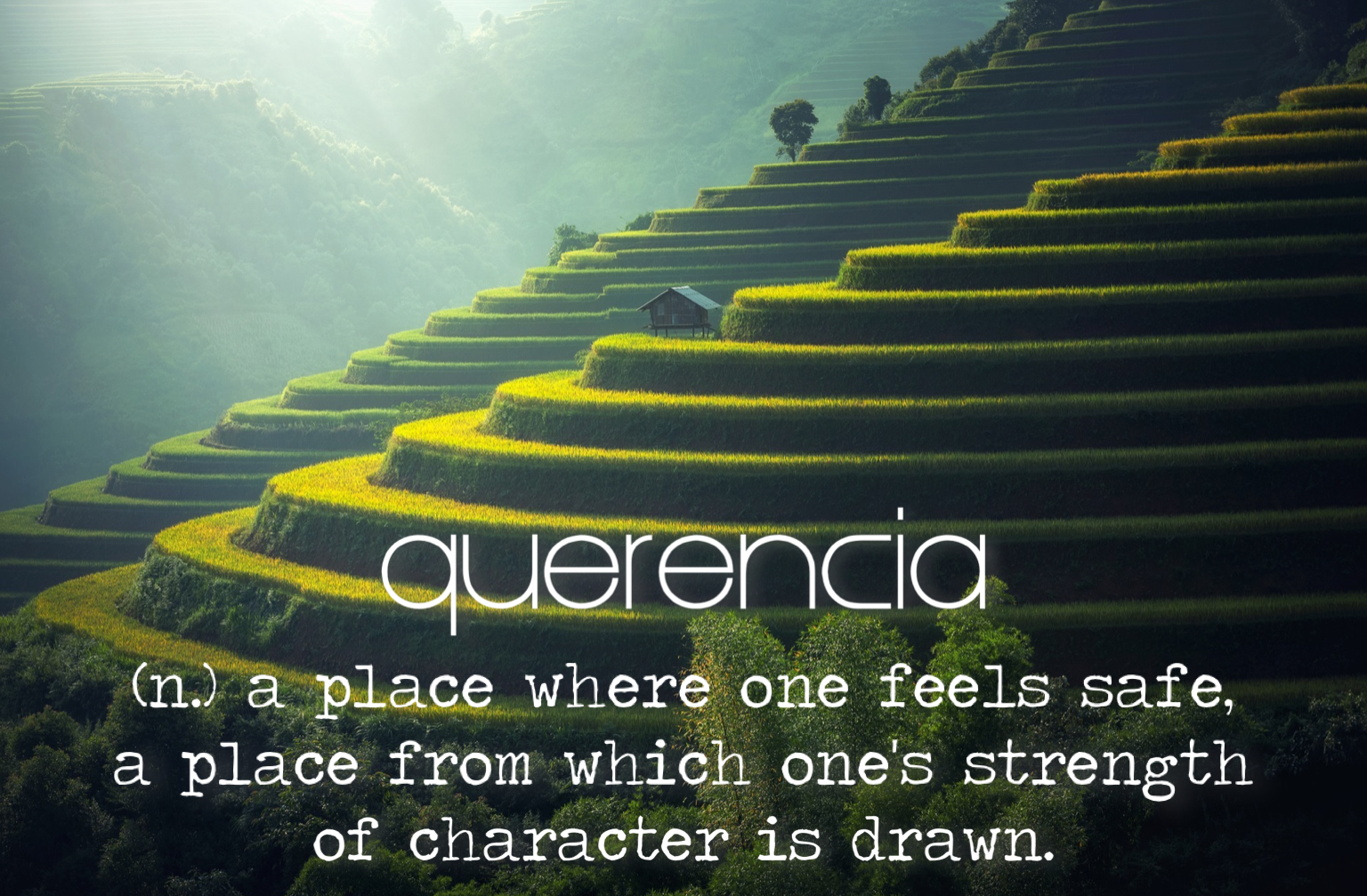 The word is Querencia - Peter Noah Thomas