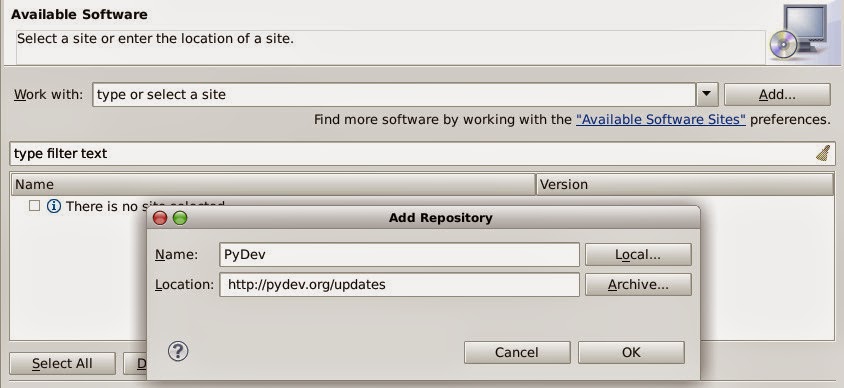 rubenhortas@blog:~$: integrar pydev y github en eclipse