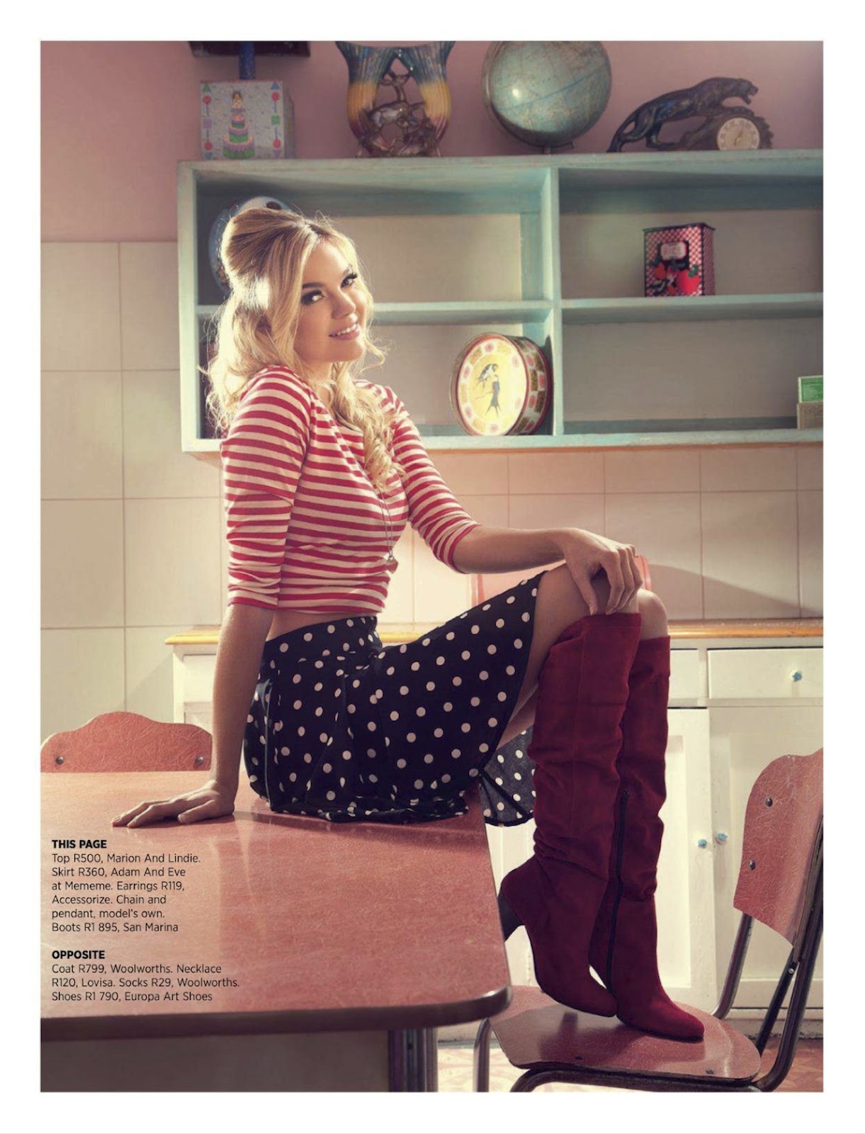 sexy '60s: calista clark by aubrey jonsson for cosmopolitan south ...