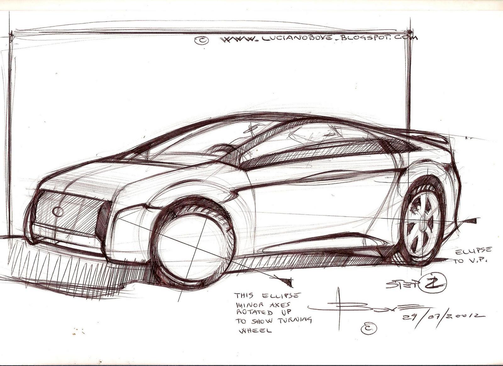 Car sketch tutorial by Luciano Bove – lucianobove.com