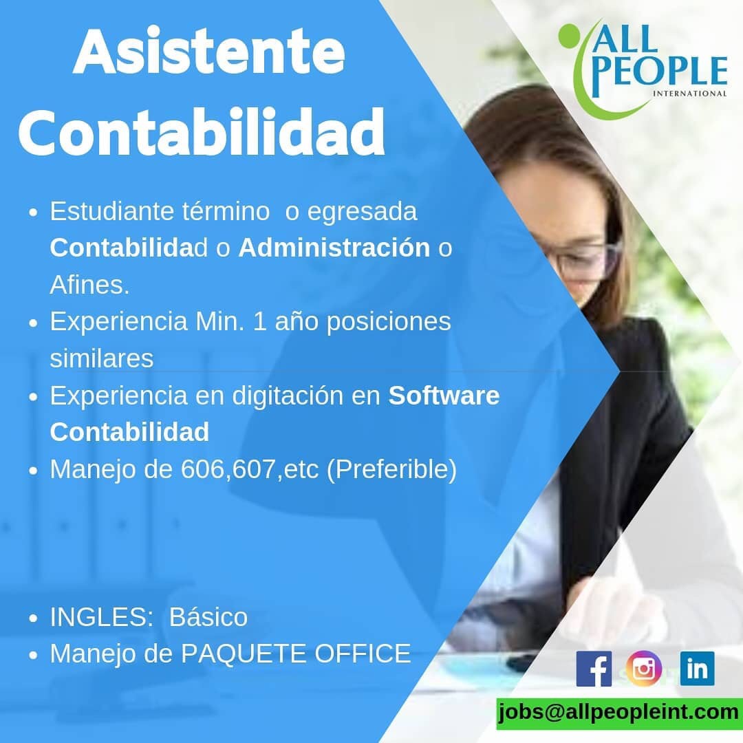 ASISTENTE CONTABILIDAD Empleos Rodriguez Empleos Rodriguez