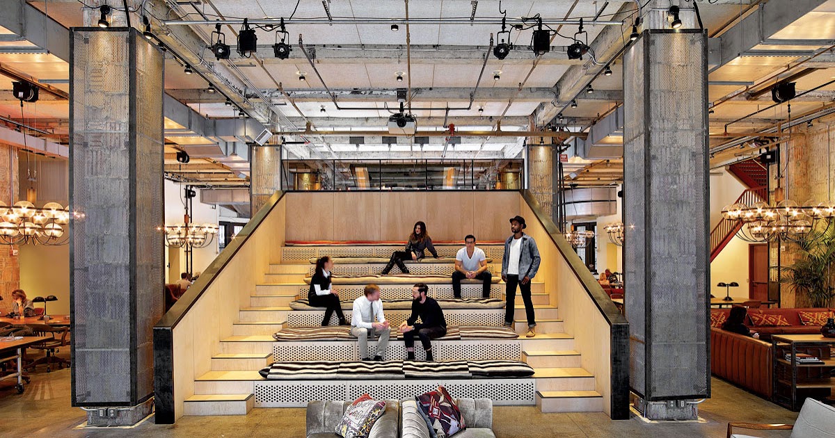 The Office Interior: Amphitheater Style Meeting Area