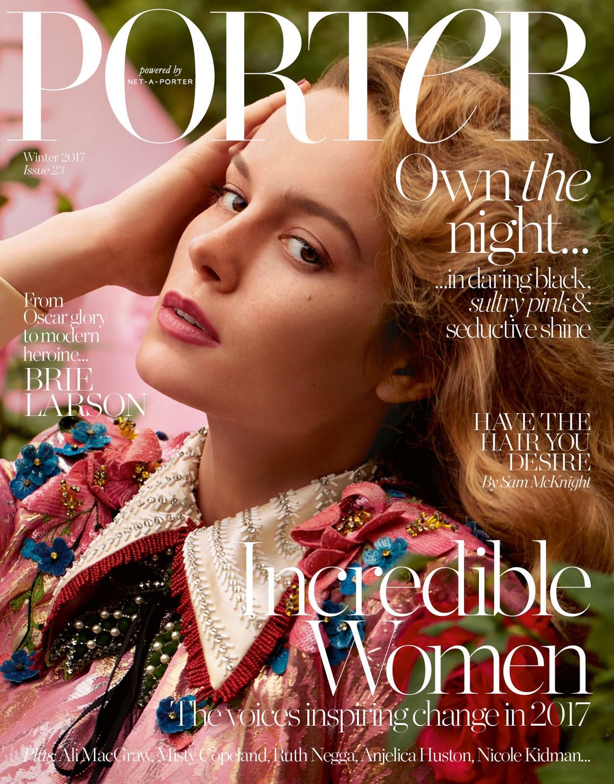 Brie Larson covers Porter Magazine Winter 2017