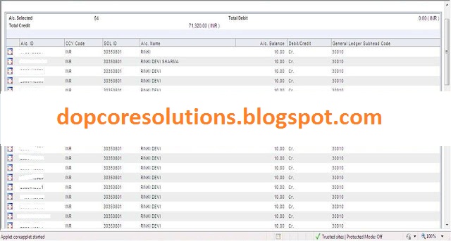 Generate BO Wise Account List in DOP Finacle | DOP Core Solutions