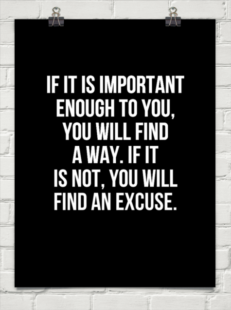 It is possible.: We make time for the things we want.