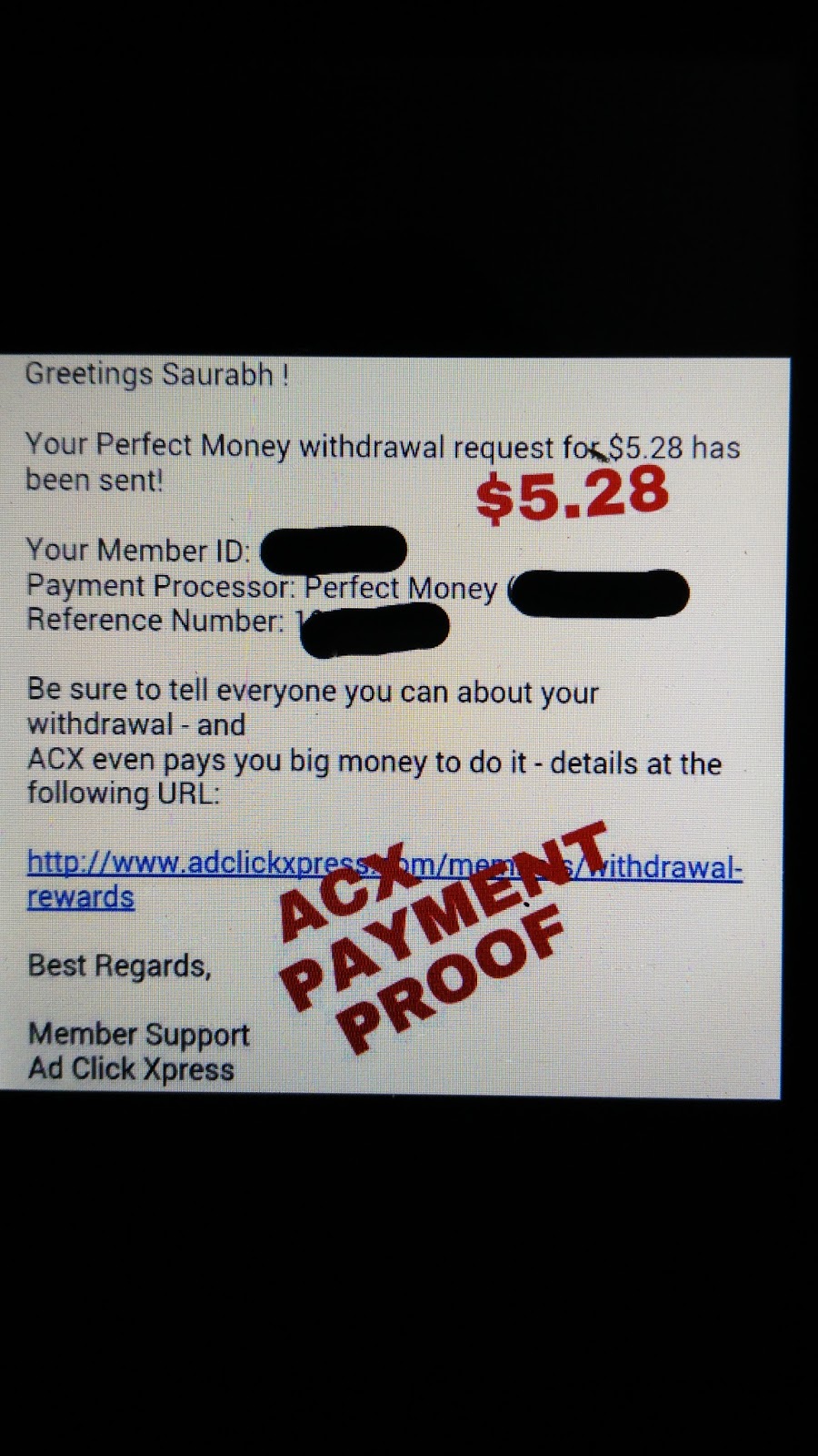 ACX withdraw proofs: ACX is Legit Payment proof added