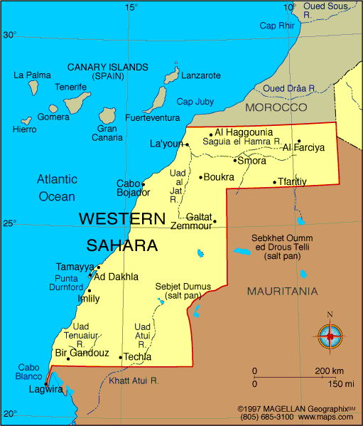 MAPAS DE SAHARA OCIDENTAL
