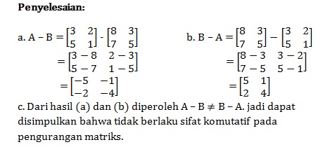 Halaman Isi: Contoh Pengurangan Matriks