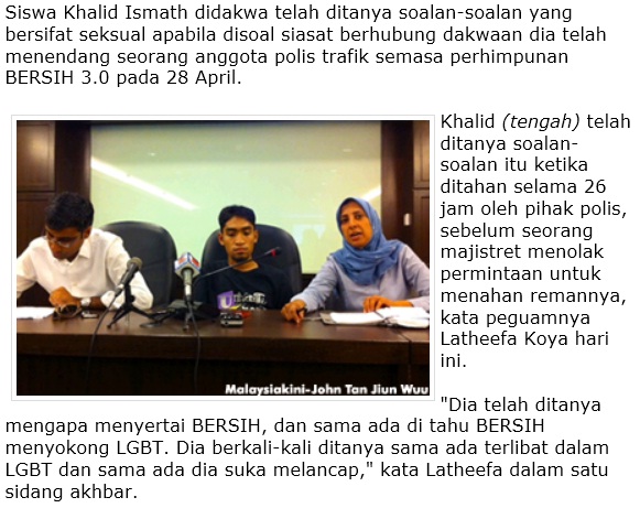 bumiyang: Khalid Ismath Dakwa Disoal Polis Soalan Berkaitan Seks. Kalau ...