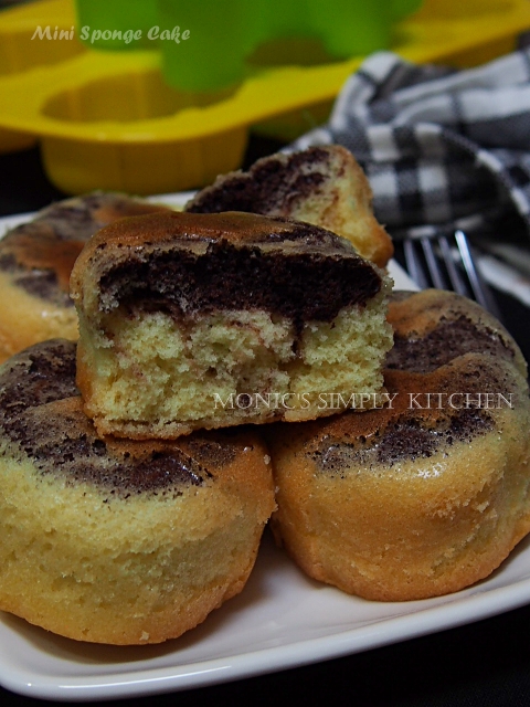 Mini Sponge Cake (Tanpa Emulsifier) - Monic's Simply Kitchen