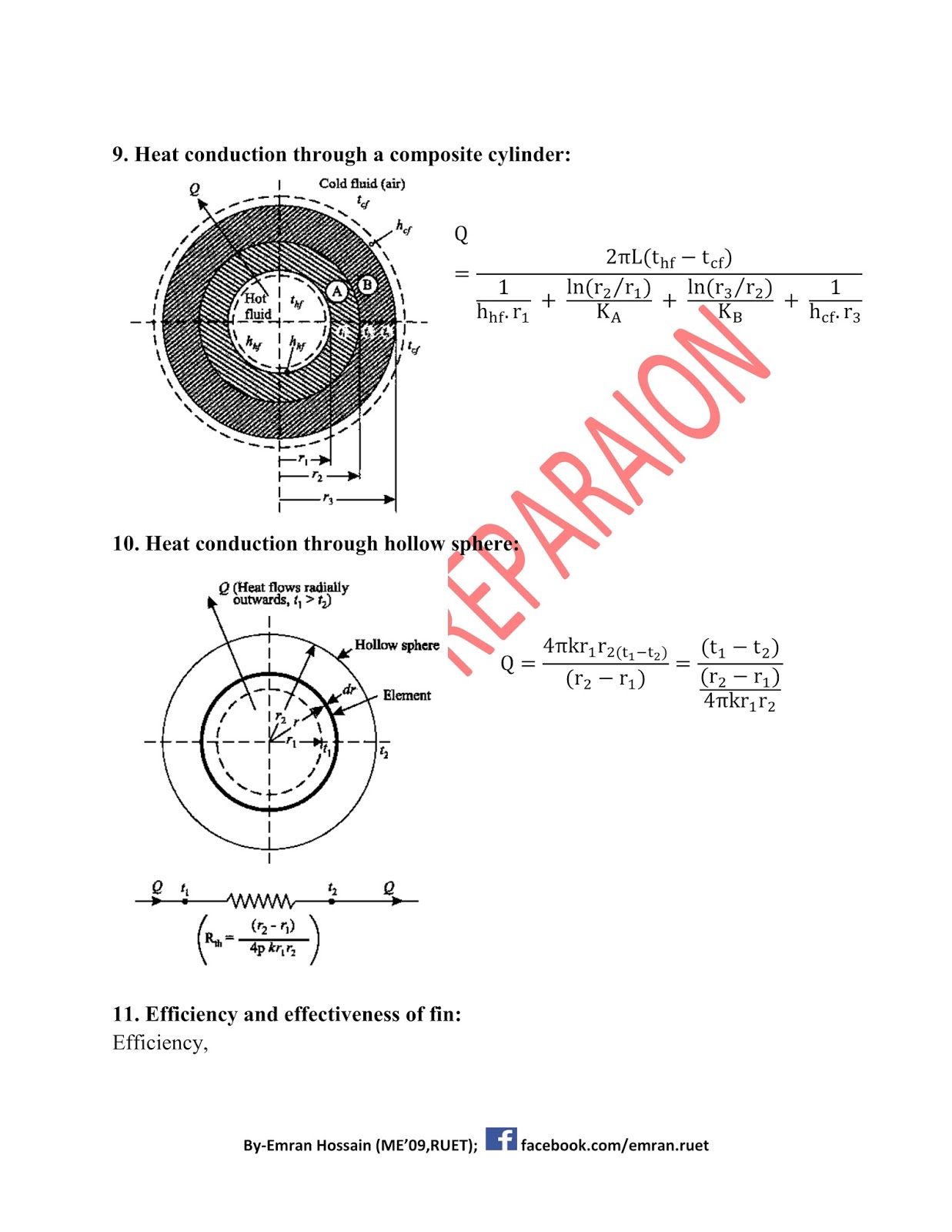Mechanical Engineering: Formulas of Heat and Mass Transfer