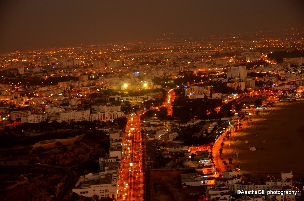 Aastha's PhotoCorner: Night view over Agadir from Kasbah