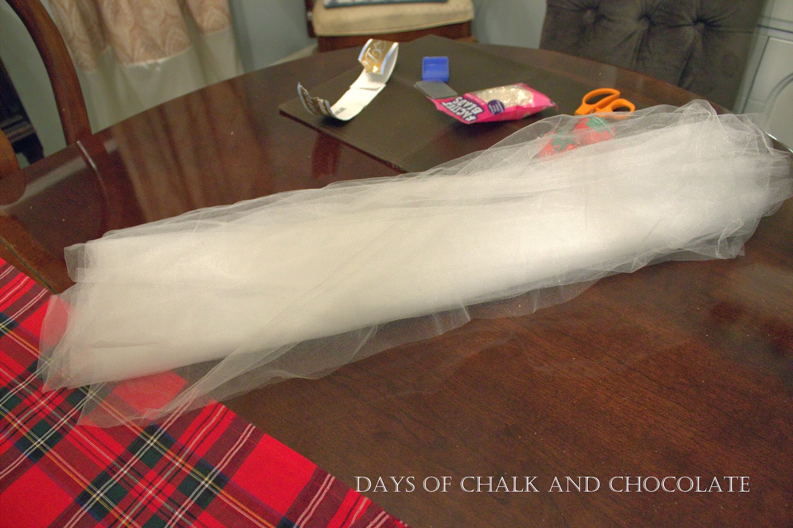 Tulle and Yarn Christmas Trees Tutorial | Days of Chalk and Chocolate