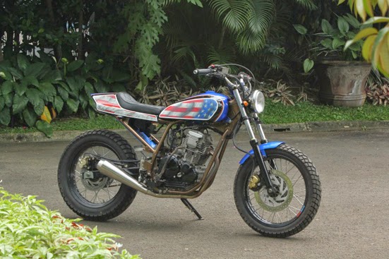 Modifikasi Motor Yamaha Scorpio ala Flat Tracker - Indonesia Motorcycle