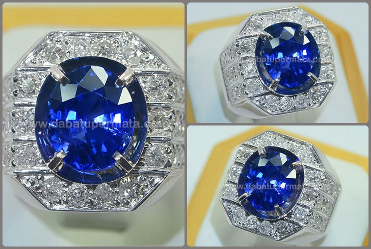 Batu Permata Musafir Biru Asli ceylon No Heat - SPC 146