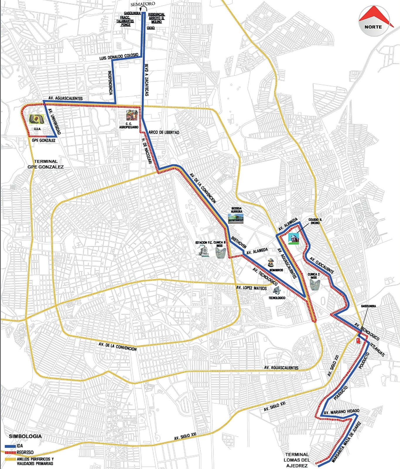 Rutas de Camiones Aguascalientes: Ruta 35