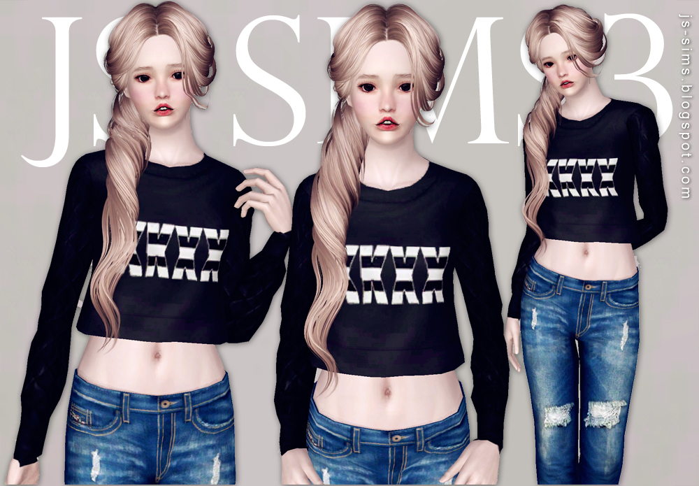 [JS SIMS 3] Long-Sleeves Crop Top－JS SIMS｜痞客邦