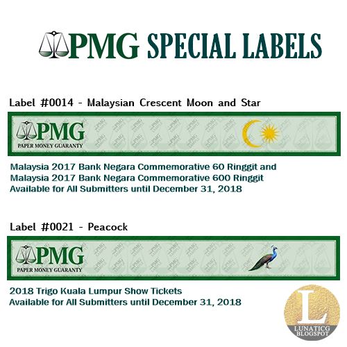 PMG Special Labels for Malaysian Notes | Lunaticg Coin