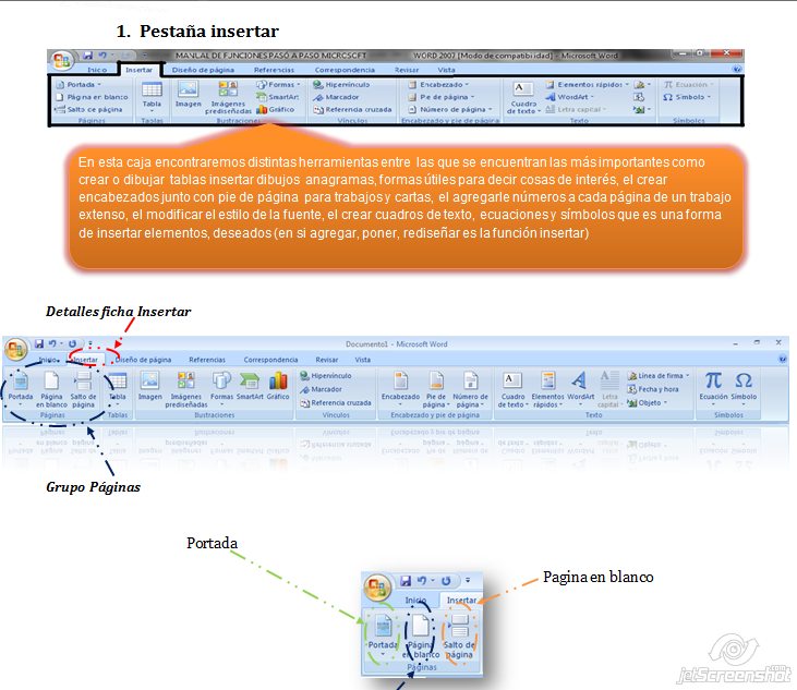 Computacion Primaria: Sesion 04 : Pestaña Insertar