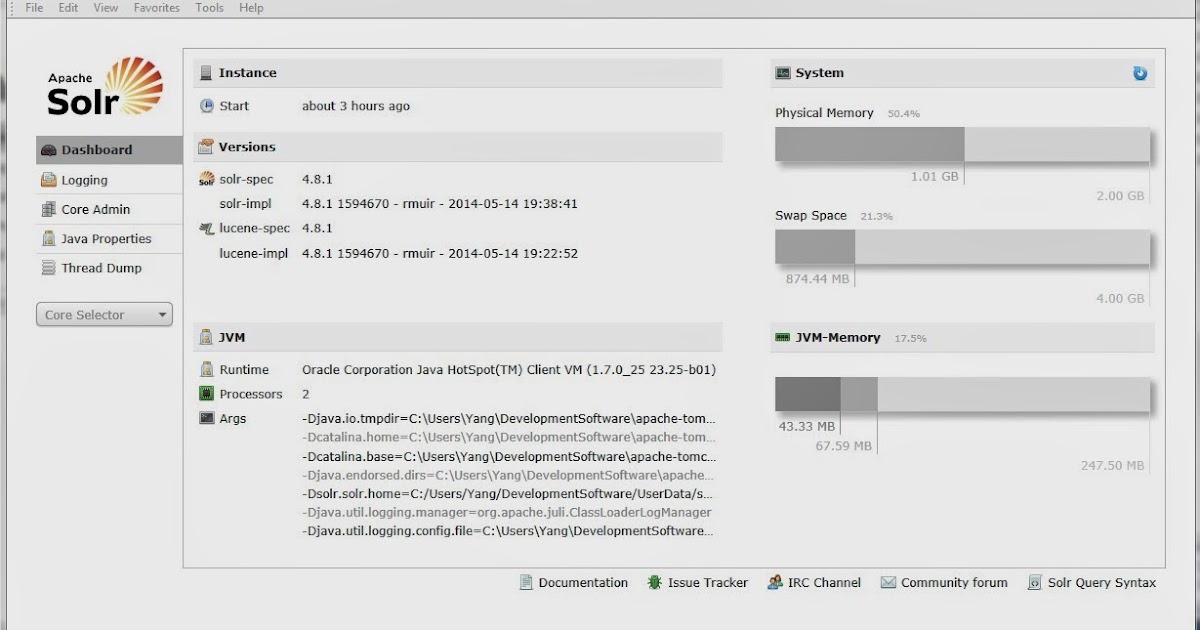 Technology Stuff: Solr and Tomcat on Windows