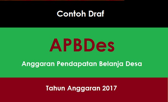 Contoh Draf Rancangan APBDes 2017 - Info Desa