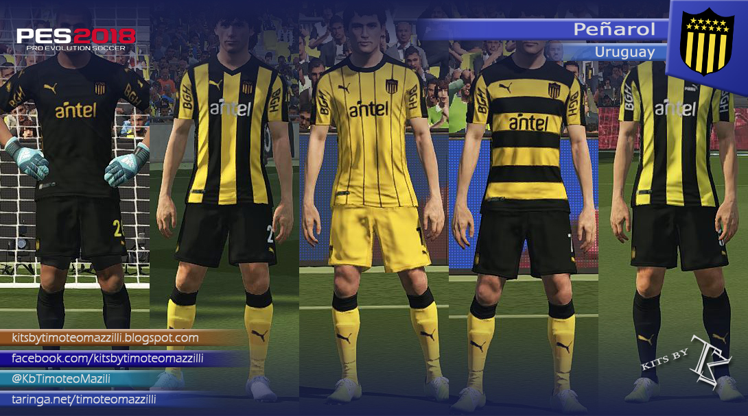 Kits by timoteomazzilli: Kits Peñarol (Uruguay) PES2018