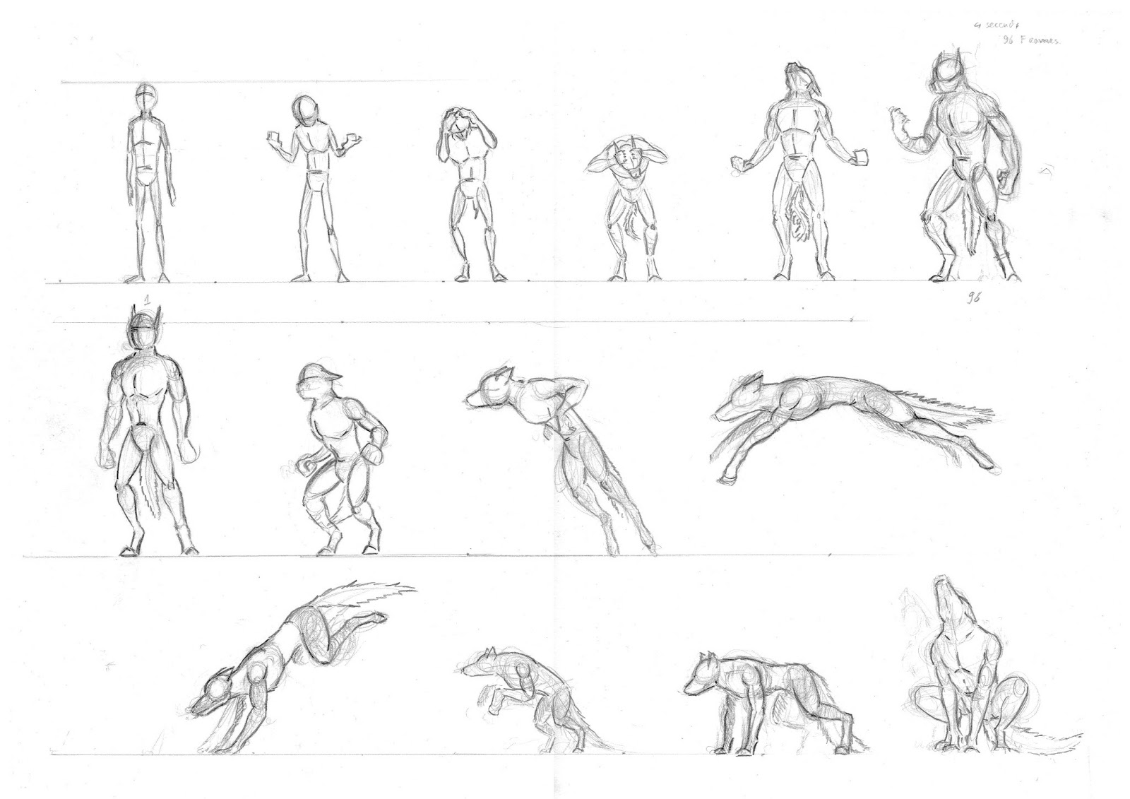 Specialization Project: Character Transformation _ Animation Sheet