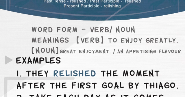 Wanna learn English?: Relish