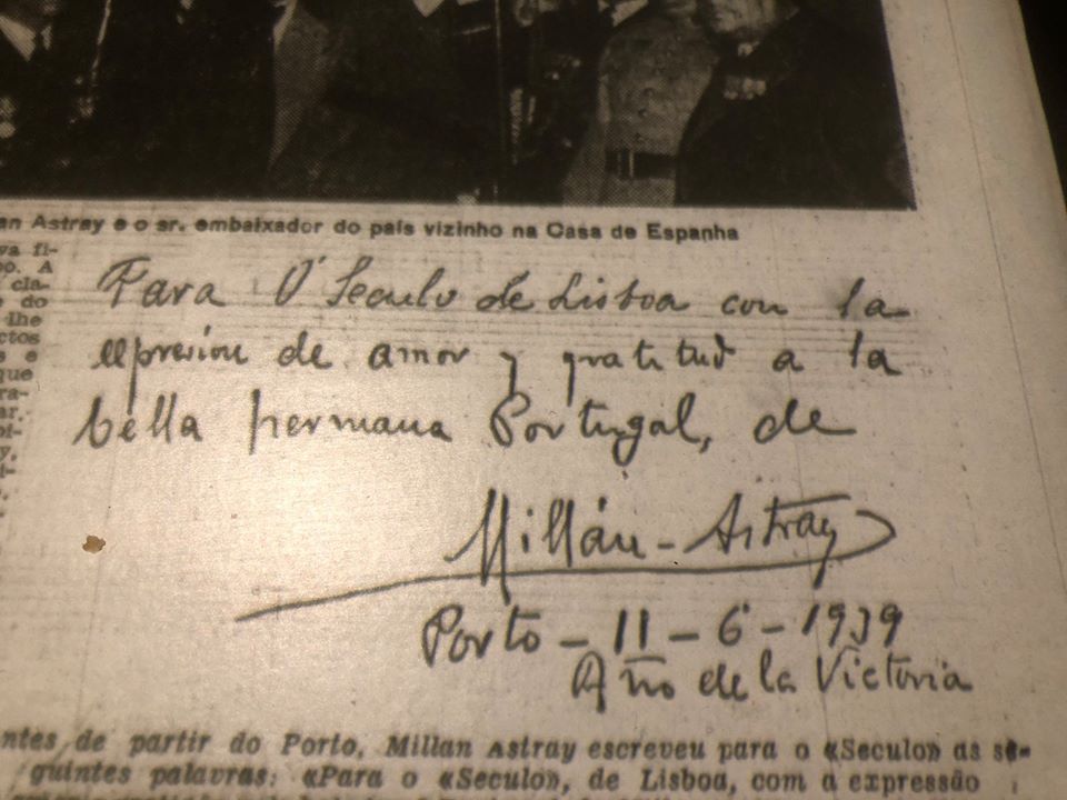 ecosfera: Millán Astray em Lisboa