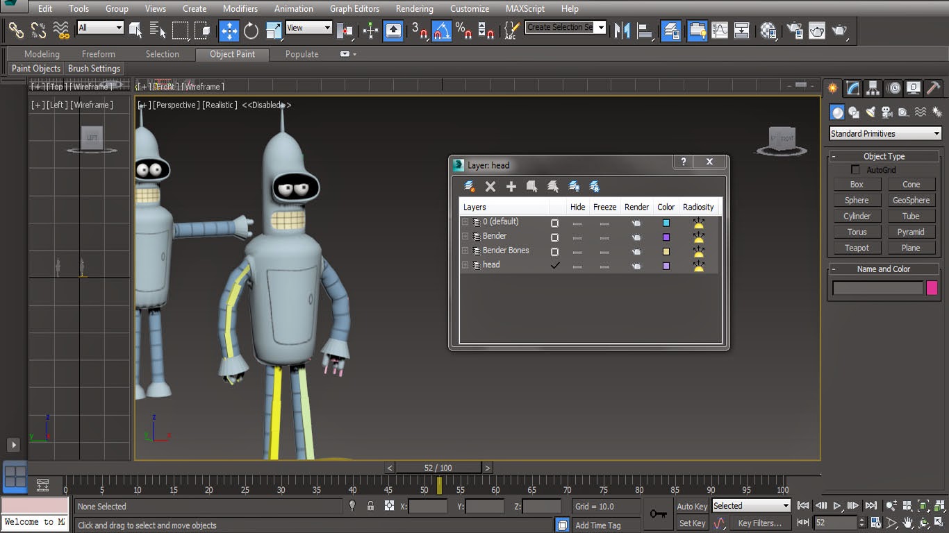 3D Animation - Bender and the Devil Robot: Rig with mesh solved ...