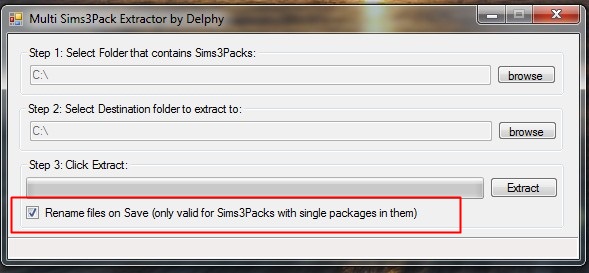 Program na převod sims3pack do package