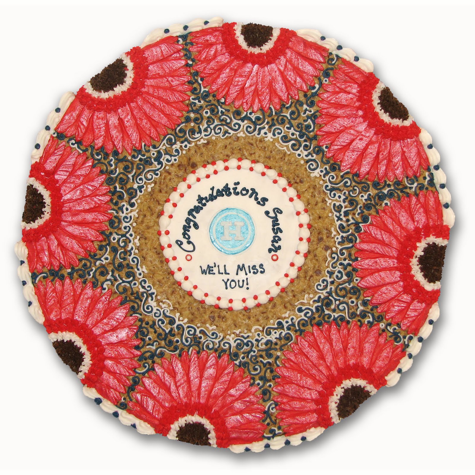 Jennifer's Custom Cookies: Gerbera Daisy Bridal Shower Cookie