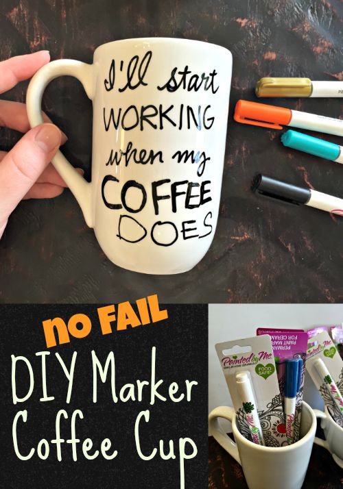 iLoveToCreate Blog: No Fail DIY Marker Coffee Cup