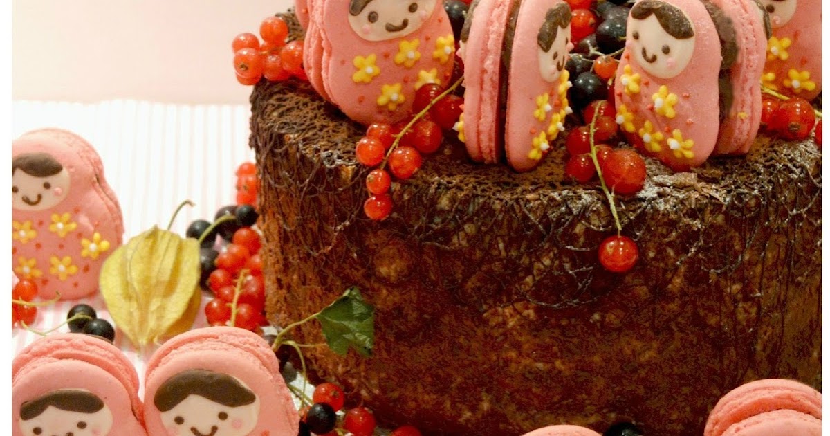 Black Forest Gâteau with Russian Doll Macarons | Chérie Kelly