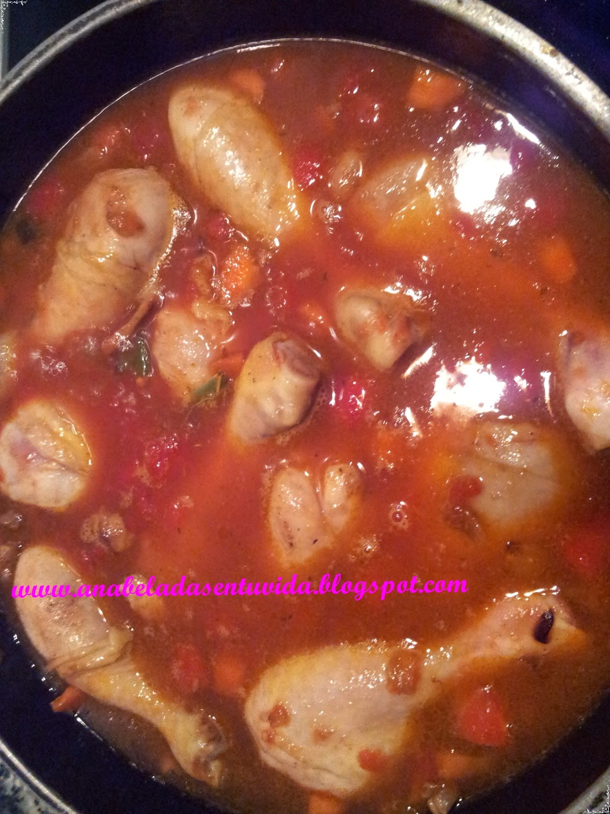 Anabeladas .: RECETA: Muslitos de pollo en salsa de tomate