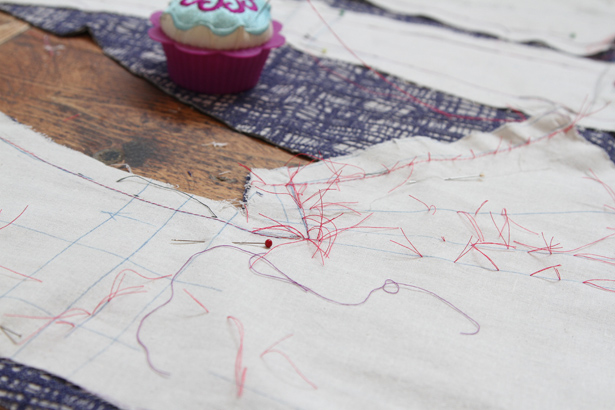 nine stitches: Gridlock Tailored Jacket WIP and fabric giveaway...