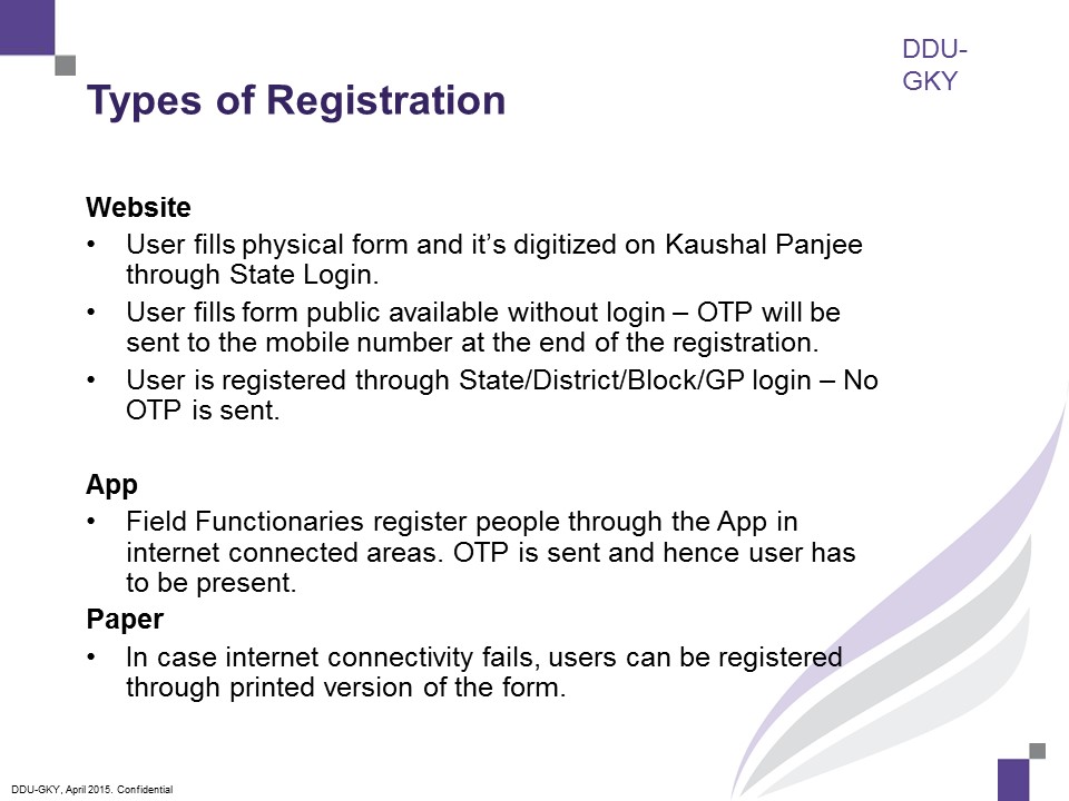 Kaushal Panjee User Manual