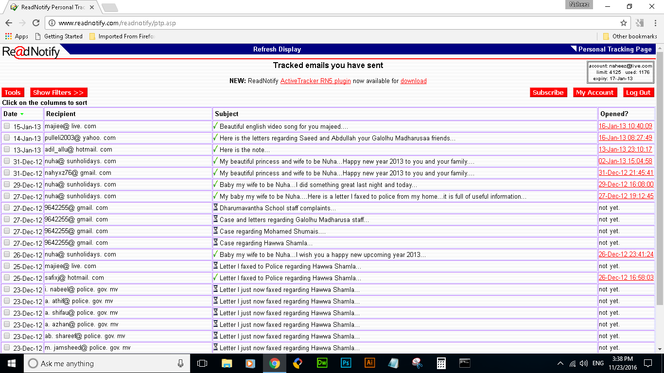 Naheez Thawfeeg's Blog: ReadNotify e-mail tracking