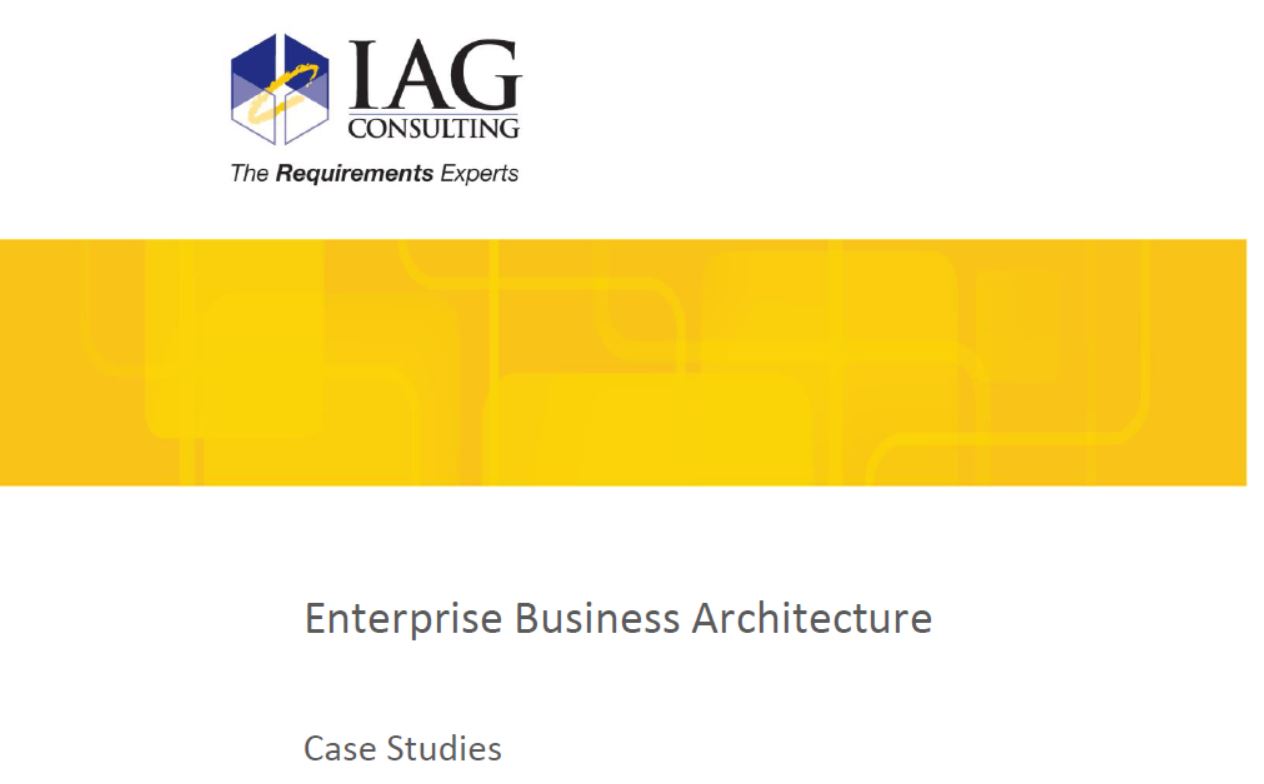 Business Transformation: Business Architecture Case Studies (IAG ...