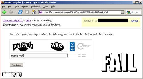 The Plain Yard::..: Plain Funny - Captchas Went Wrong