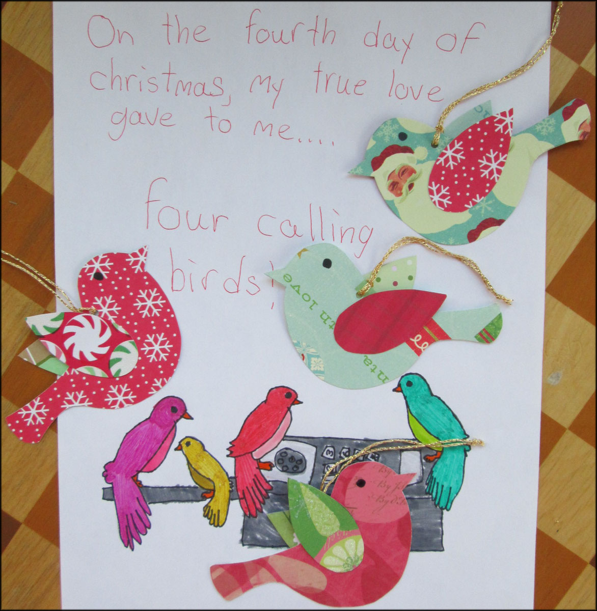 cute stuff inside: FOUR CALLING BIRDS
