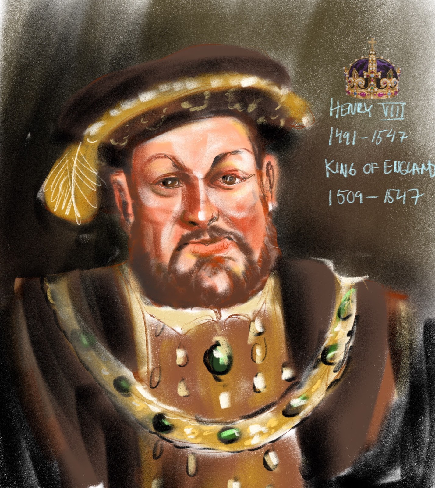 Sketchbook: Portrait sketch: Henry VIII