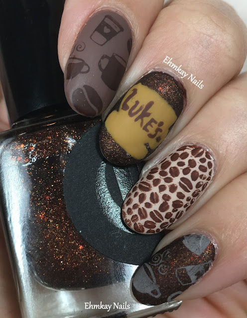 ehmkay nails: Gilmore Girls Nail Art for the Ultimate Coffee Lover