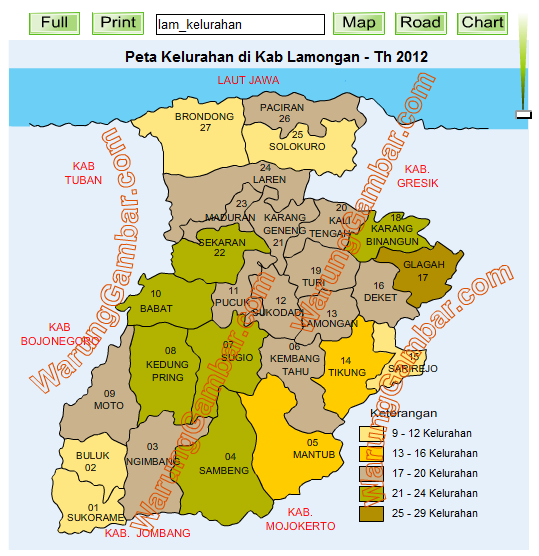 Peta Kelurahan di Kab Lamongan | SURVEYOR ANDA