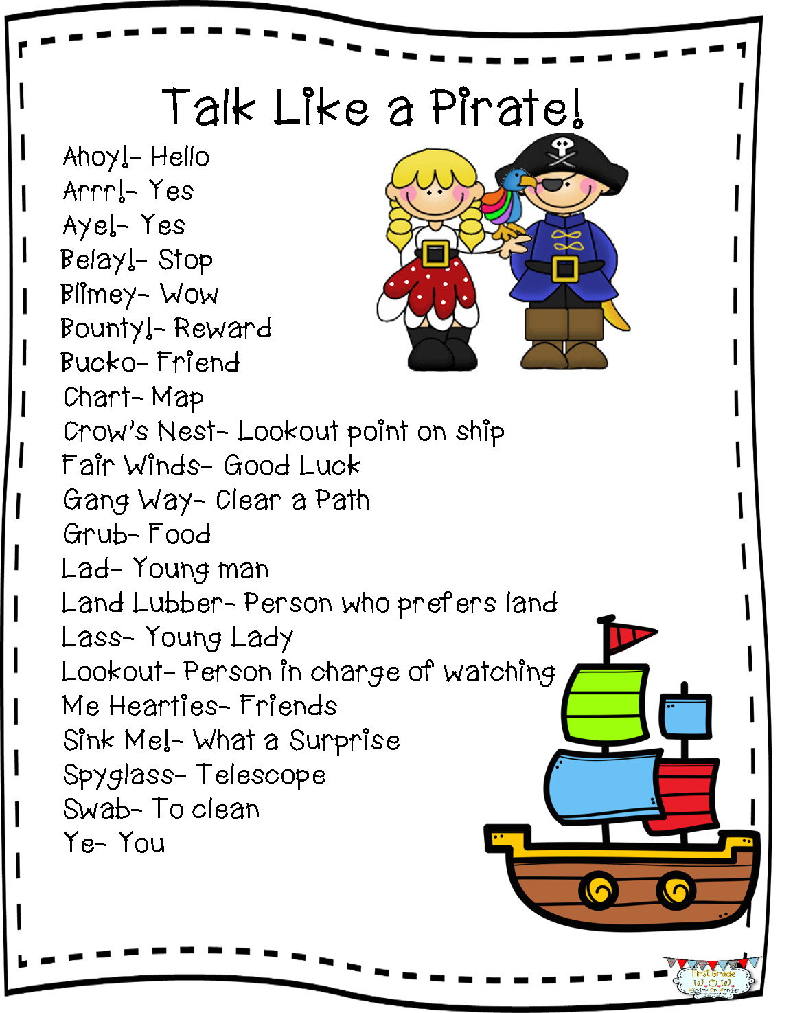First Grade Wow: AARGH you ready for a new school year? Pirate Unit and ...